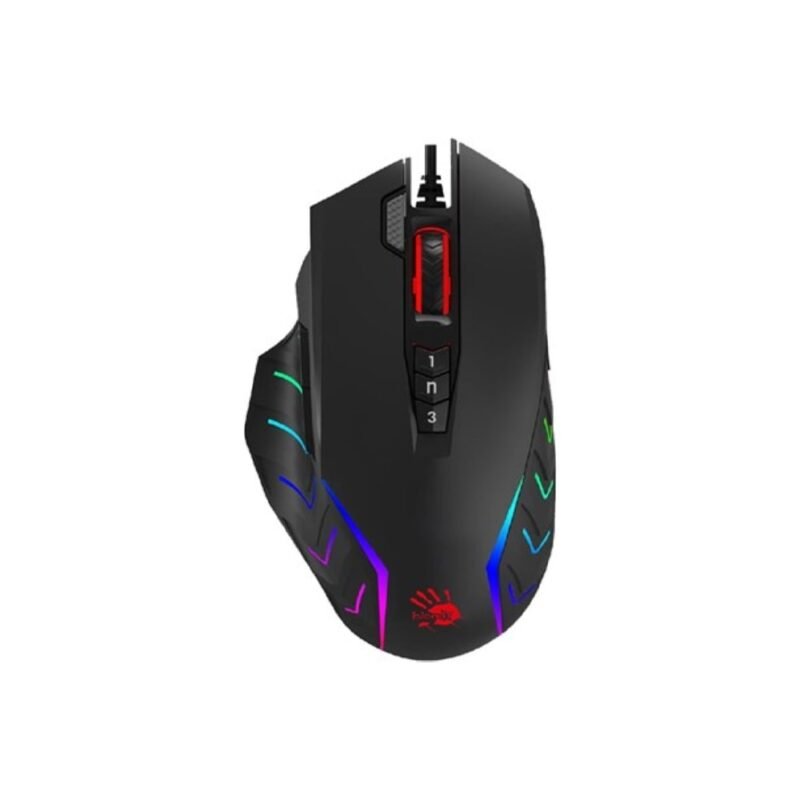 A4TECH Bloody J95s 2-Fire RGB Animation Gaming Mouse USB Stone Black ...